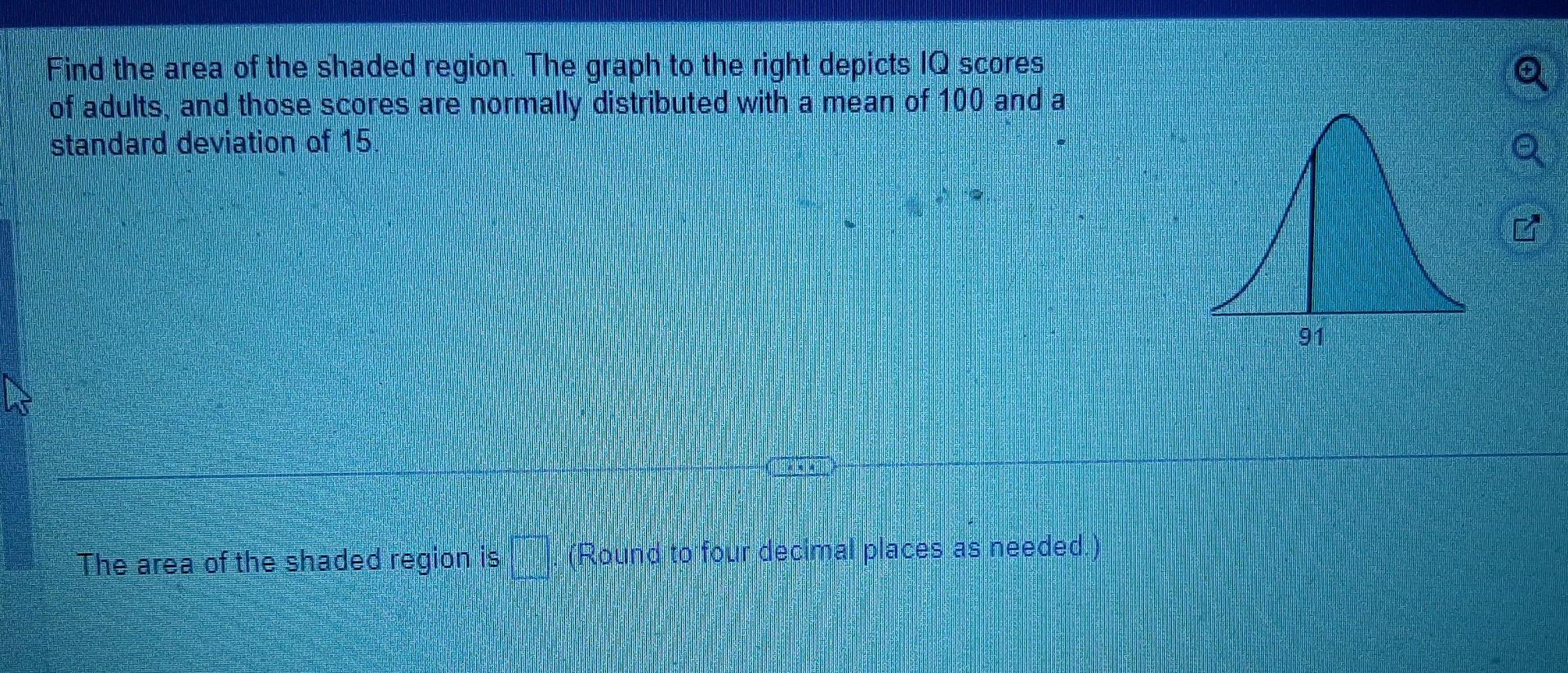 Solved Find the area of the shaded region. The graph to the | Chegg.com