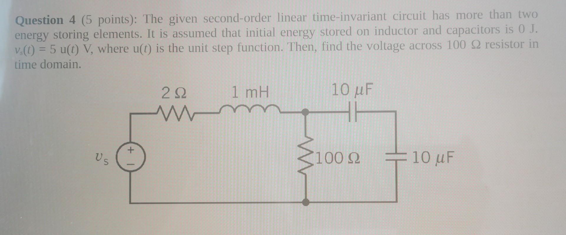 Solved Question 4 (5 points): The given second-order linear | Chegg.com