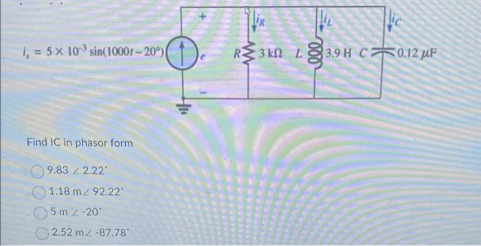 Solved Calculate 12 in phasor form 18.78