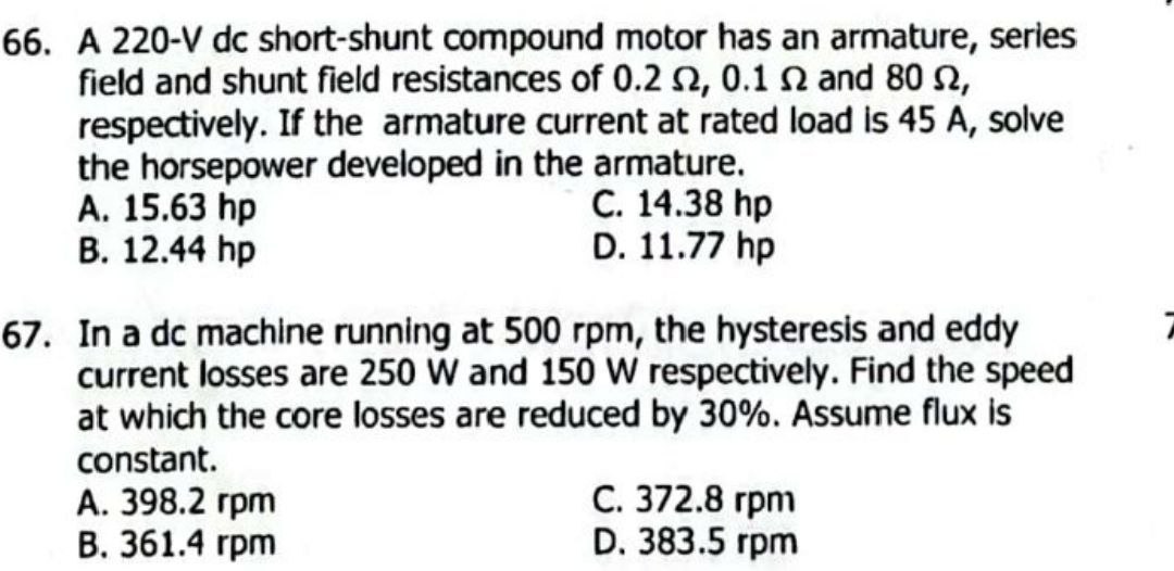 Solved A 220-V ﻿dc short-shunt compound motor has an | Chegg.com