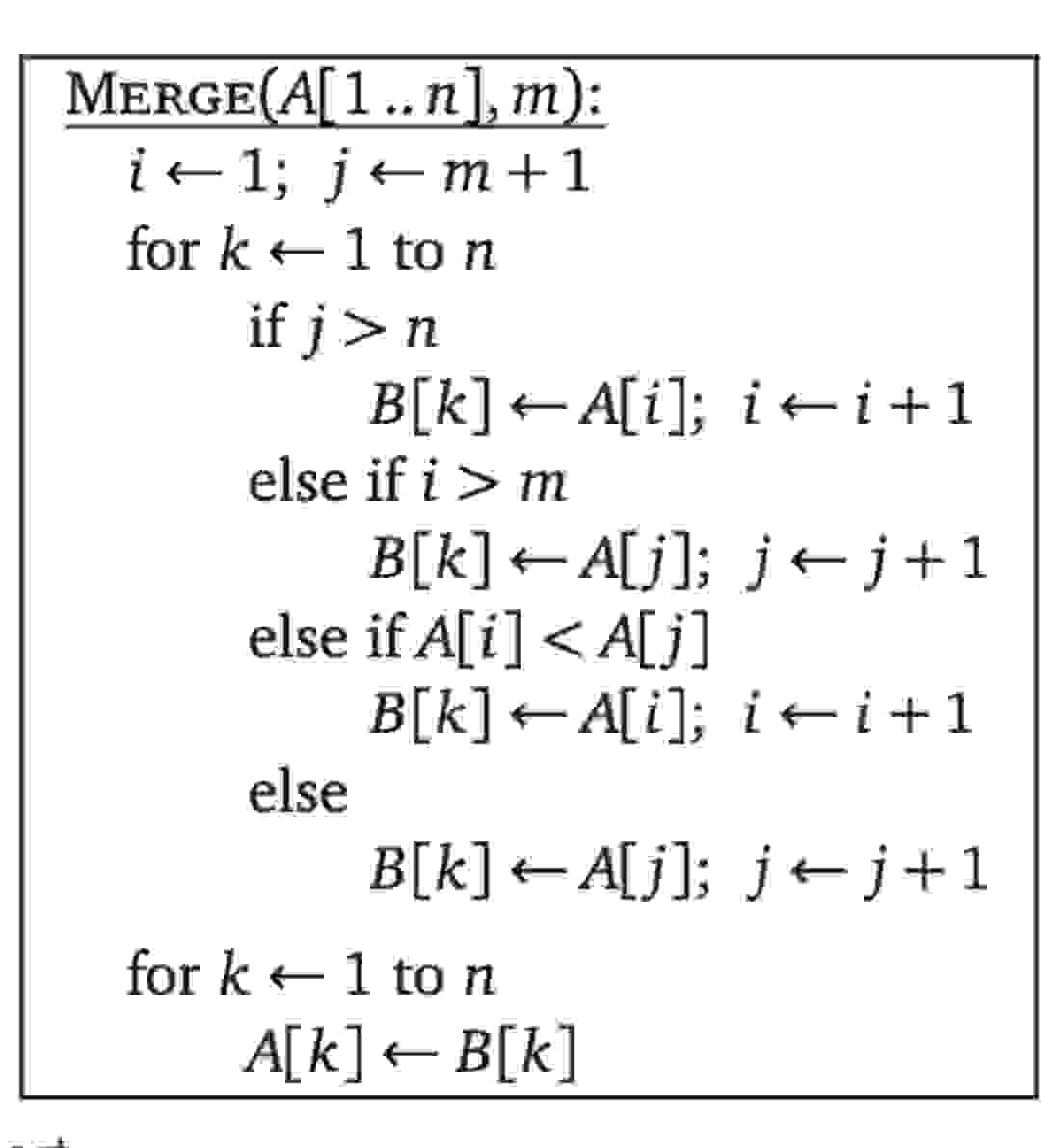 Solved Simulate The Merge Method Given Section 1 4 ﻿of The
