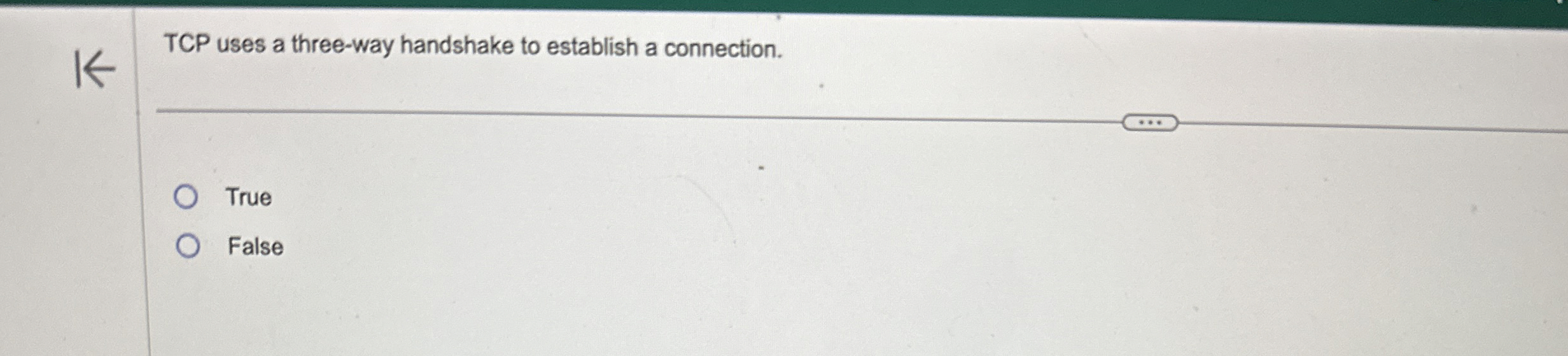 Solved 1larr TCP uses a three-way handshake to establish a | Chegg.com