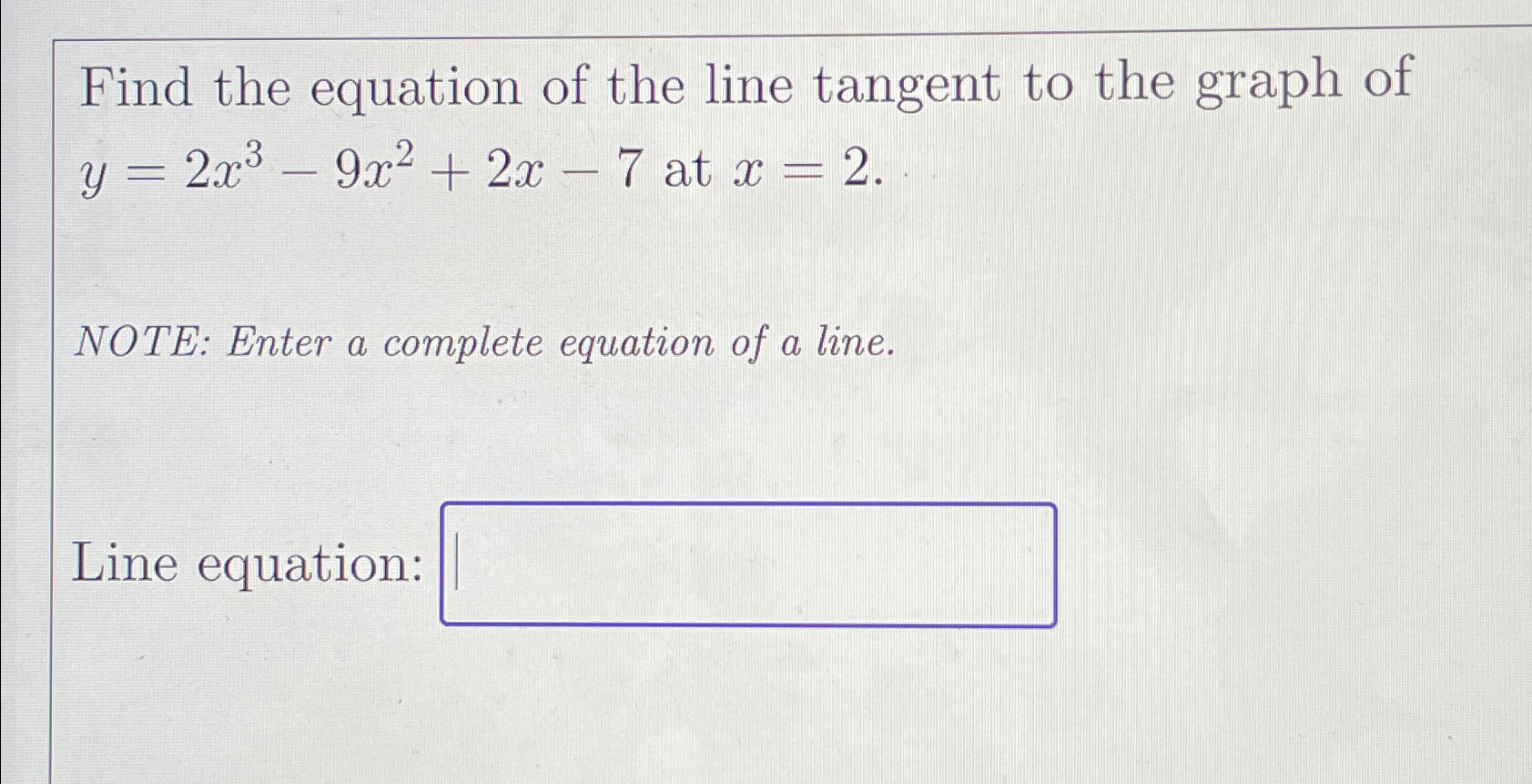 Solved Find the equation of the line tangent to the graph of | Chegg.com