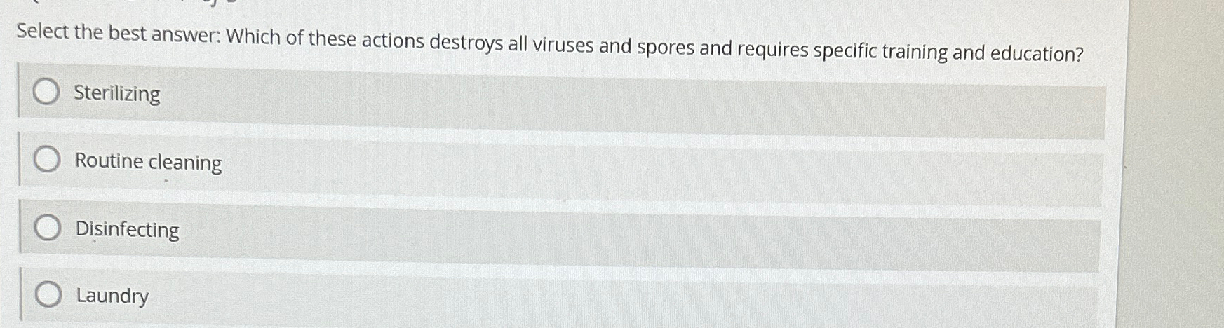 Solved Select the best answer: Which of these actions | Chegg.com