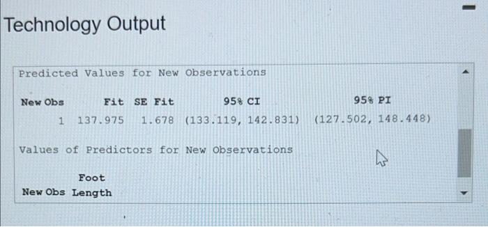 Solved The accompanying technology output was obtained by | Chegg.com