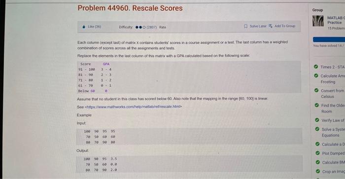 Solved Each column (except last) of mateix x contains | Chegg.com