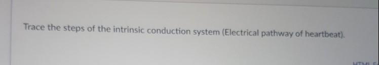 Solved Trace the steps of the intrinsic conduction system | Chegg.com