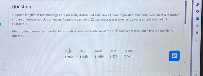 Solved Suppose lengths of text messages are normally | Chegg.com