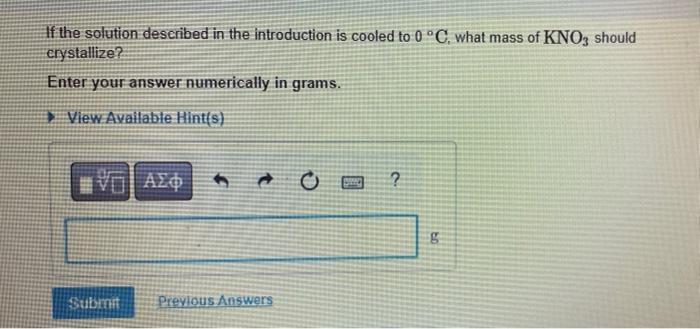 Solved A solid mixture consists of 51.0 g of KNO3 (potassium | Chegg.com