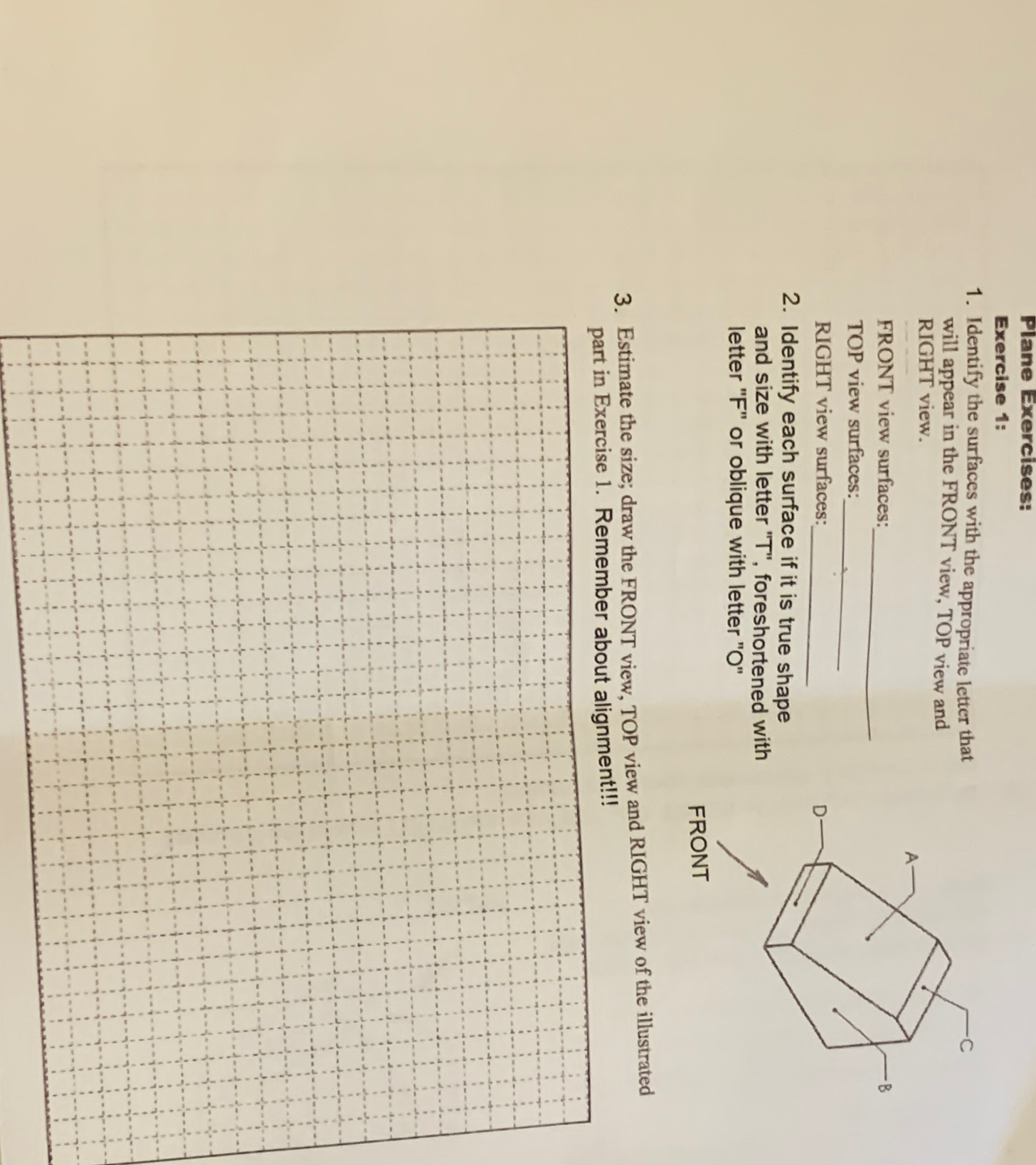 Solved Plane Exercises:Exercise 1:Identify the surfaces with | Chegg.com