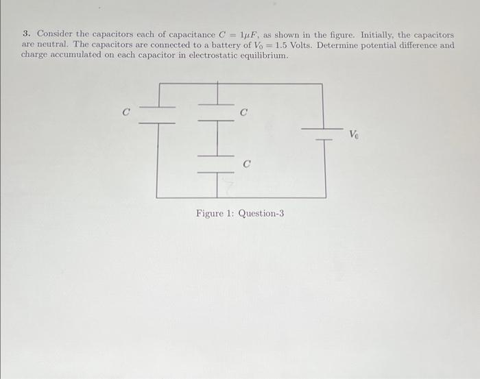 3. Consider the capacitors each of capacitance C = | Chegg.com