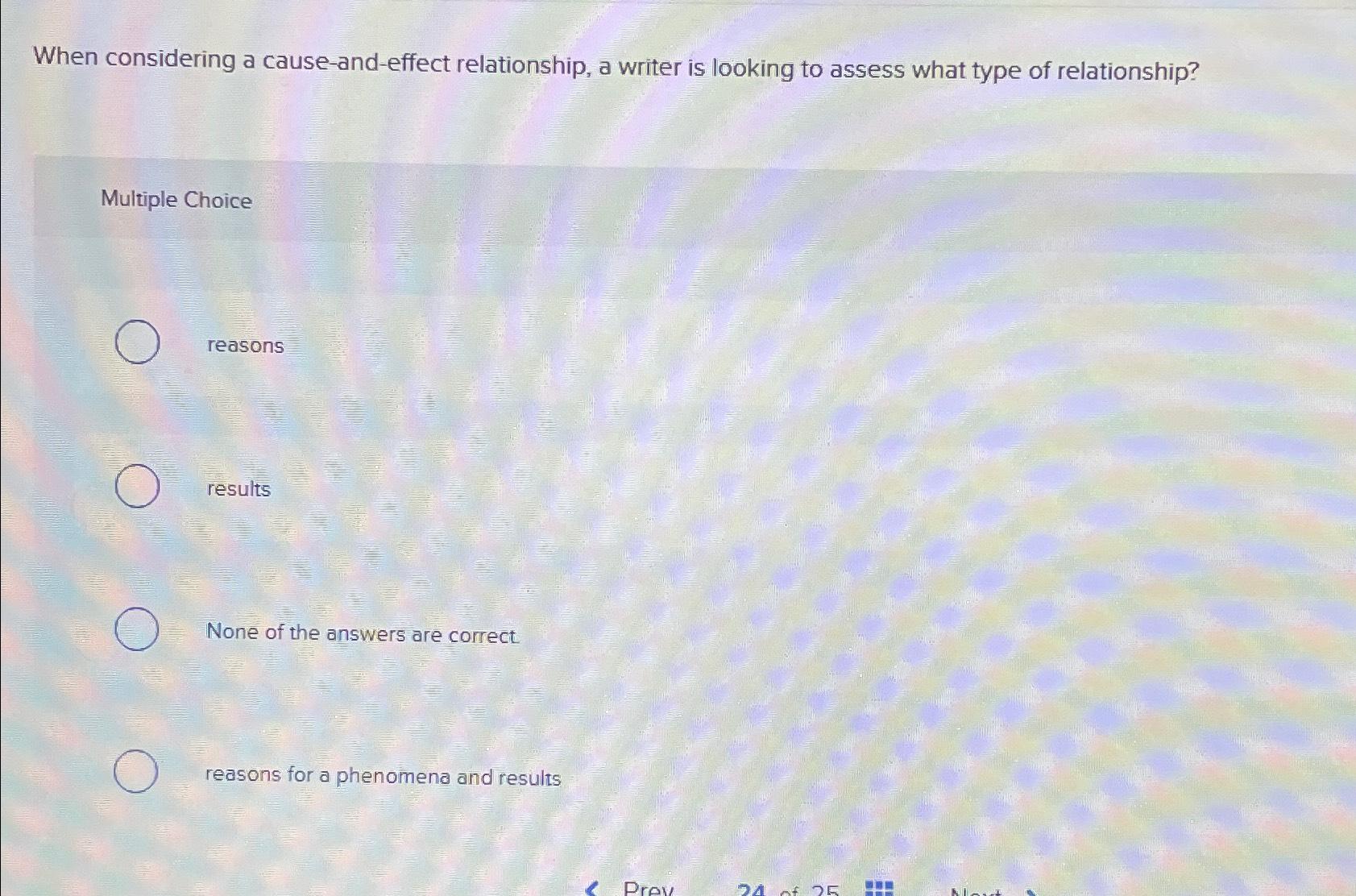 Solved When considering a cause-and-effect relationship, a | Chegg.com