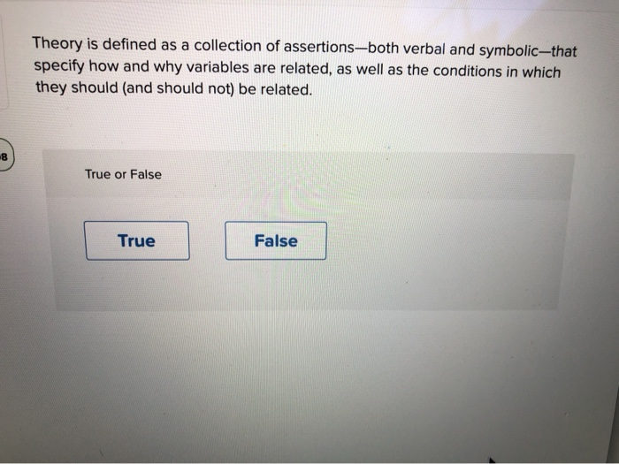 Solved Theory is defined as a collection of assertions-both | Chegg.com