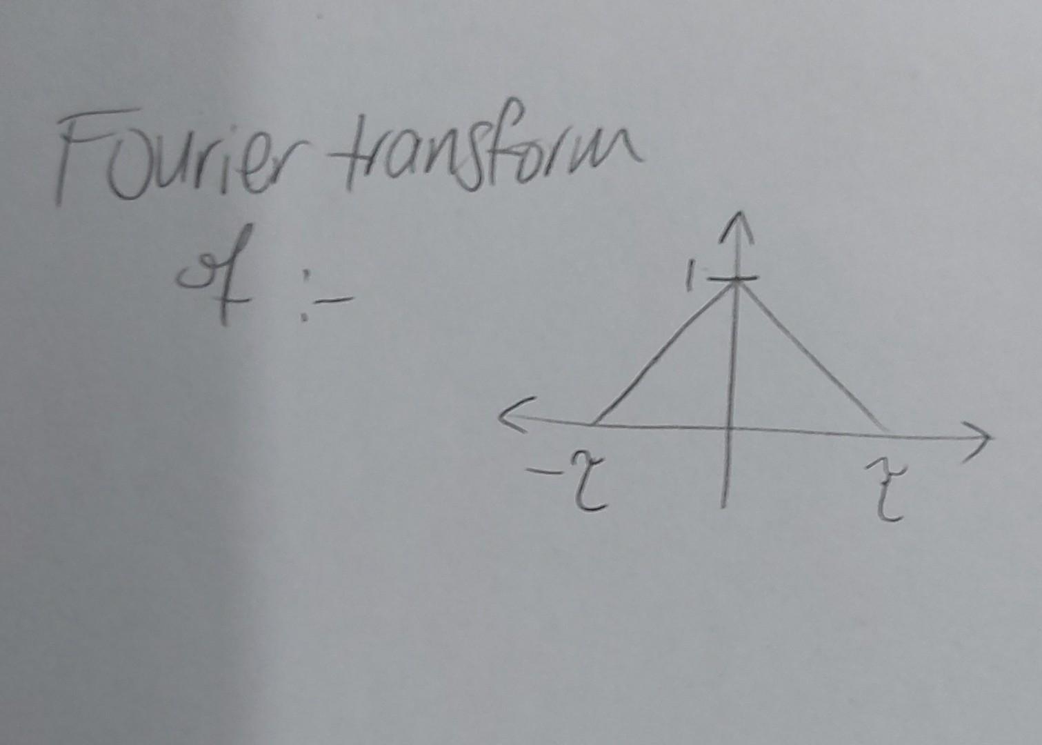 Solved Fourier transform of :- | Chegg.com
