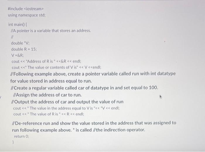 Solved \#include using namespace std; int main() \{ //A | Chegg.com