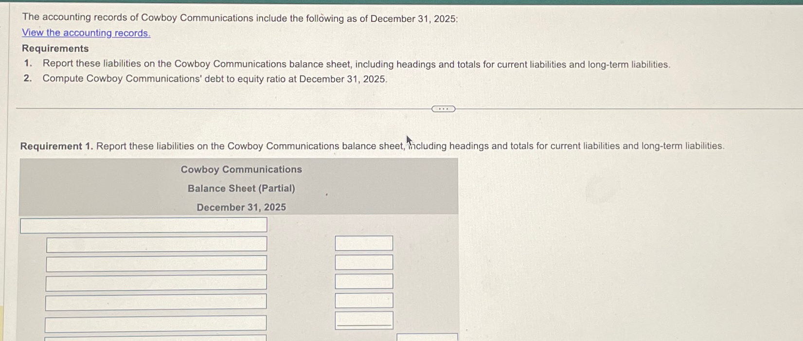 The accounting records of Cowboy Communications | Chegg.com