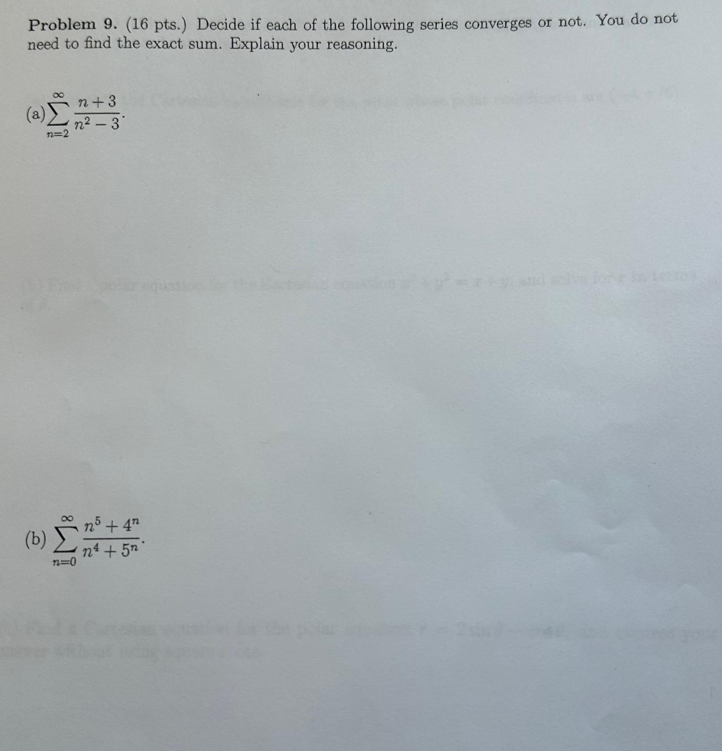 Solved Problem 9. (16 ﻿pts.) ﻿Decide if each of the | Chegg.com