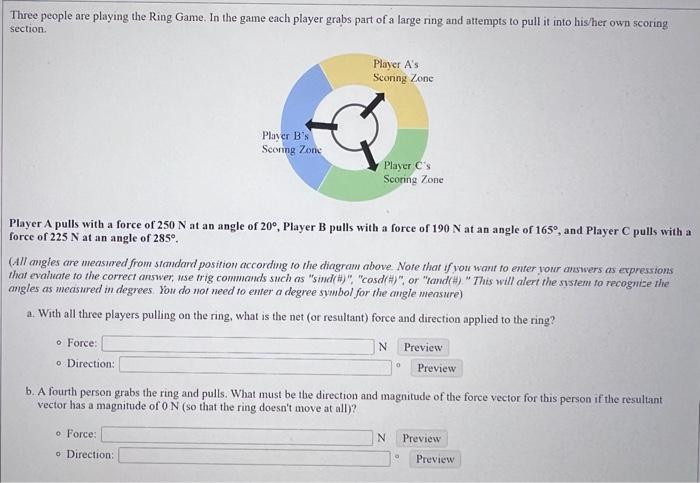 Solved Three people are playing the Ring Game. In the game | Chegg.com