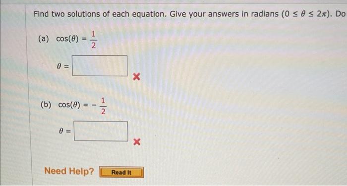 Solved Find two solutions of each equation. Give your | Chegg.com