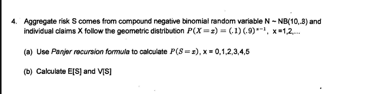 Solved Aggregate risk S ﻿comes from compound negative | Chegg.com