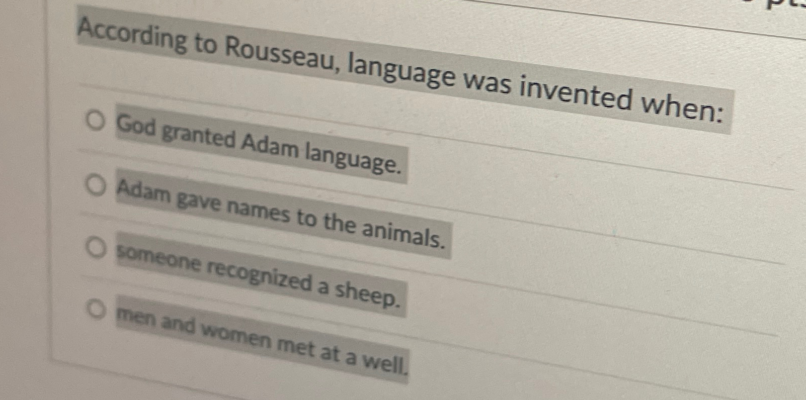 Solved According to Rousseau, language was invented when:God | Chegg.com