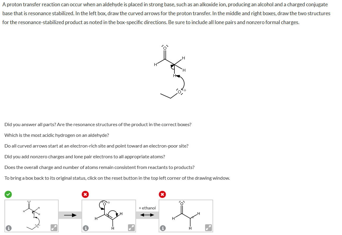 Solved A proton transfer reaction can occur when an aldehyde | Chegg.com