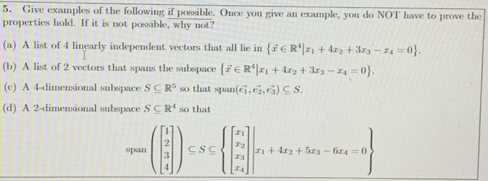 Solved 5. Give examples of the following if possible. Once | Chegg.com