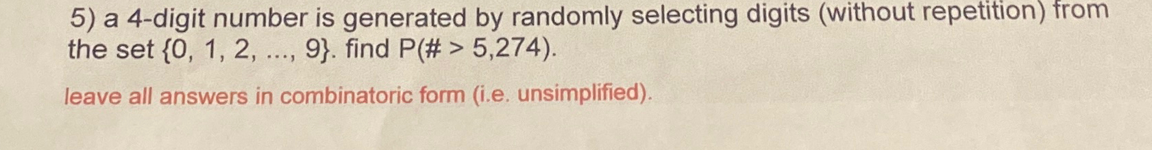 Solved a 4-digit number is generated by randomly selecting | Chegg.com
