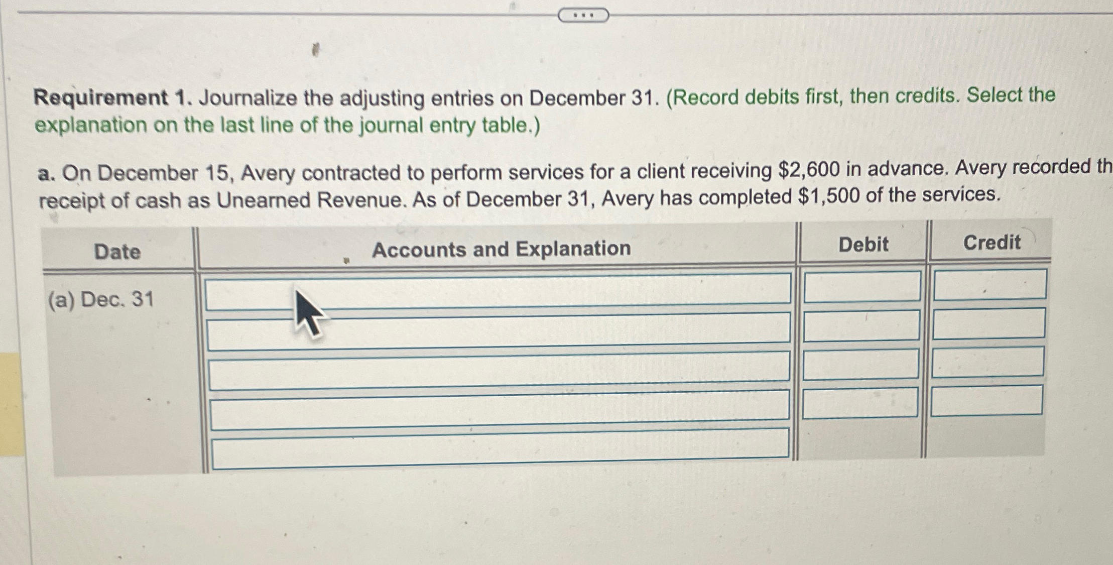 Solved Requirement 1. ﻿Journalize the adjusting entries on | Chegg.com