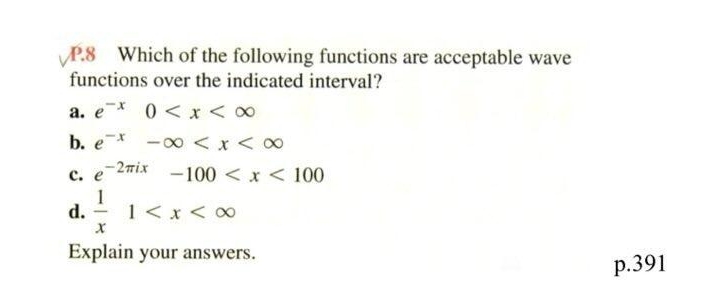 Solved P. 8 ﻿Which of the following functions are acceptable | Chegg.com
