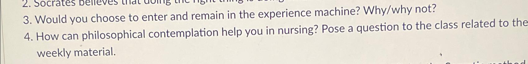 Solved How can philosophical contemplation help you in | Chegg.com