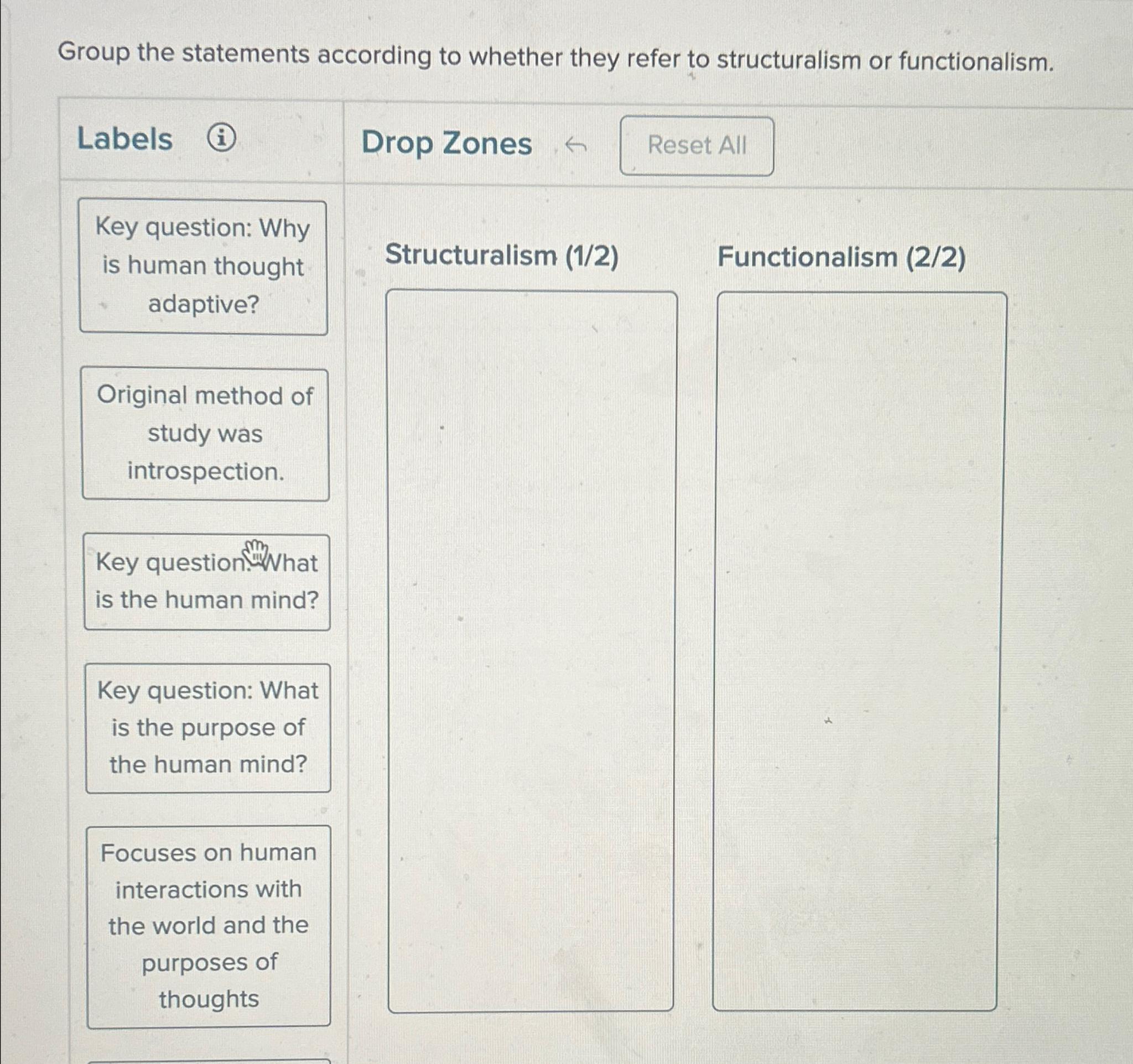Solved Group the statements according to whether they refer | Chegg.com