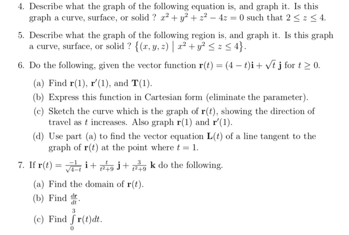 Solved 4. Describe what the graph of the following equation | Chegg.com