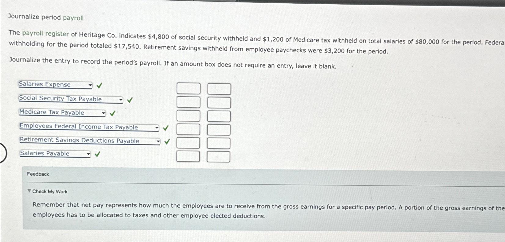 Solved Journalize period payrollThe payroll register of | Chegg.com