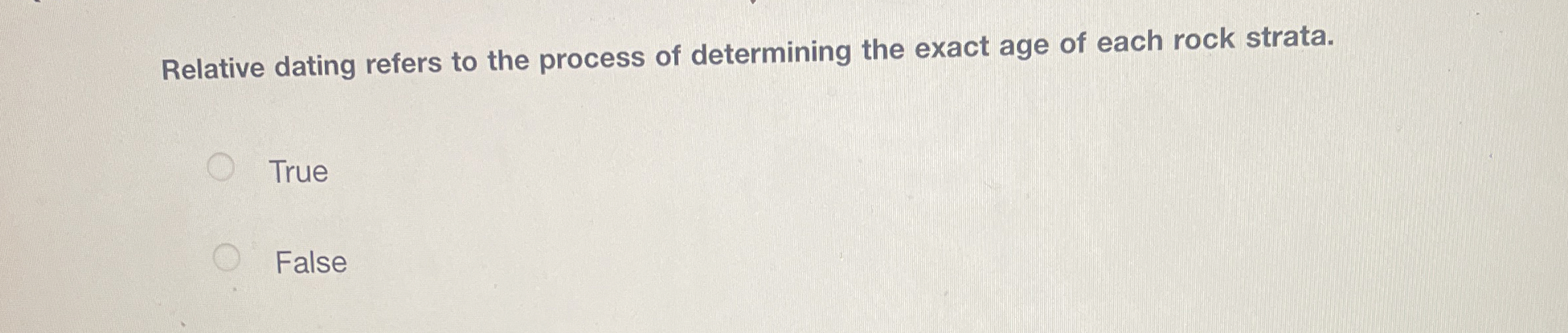 Solved Relative dating refers to the process of determining | Chegg.com
