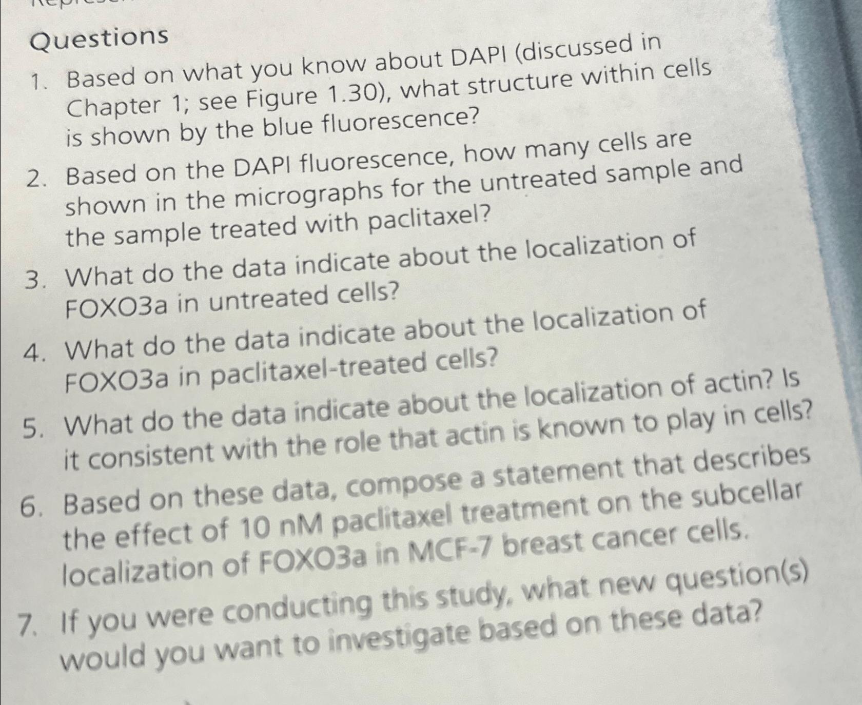 Solved QuestionsBased on what you know about DAPI (discussed | Chegg.com