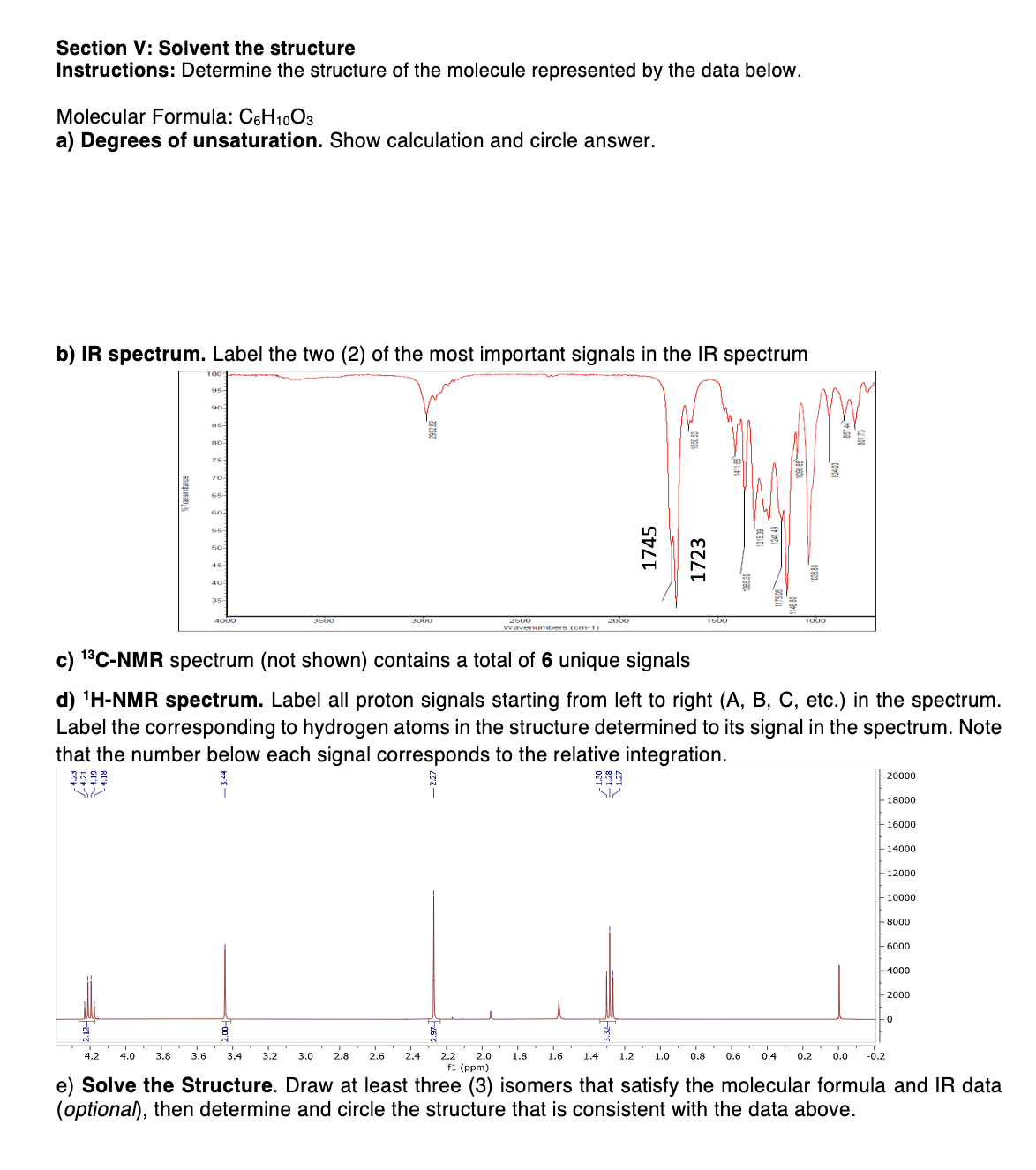 Solved Please help me to solve this organic chemistry NMR | Chegg.com