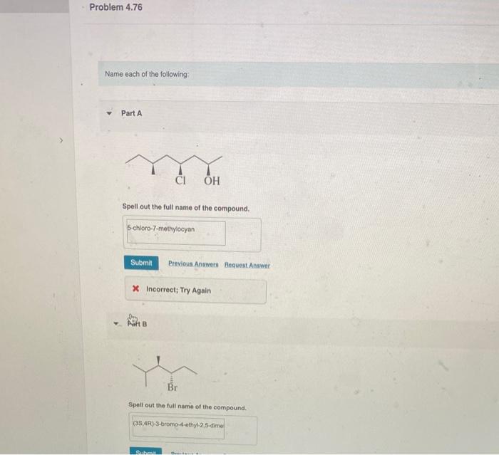 Solved Name each of the following: Part A Spell out the full | Chegg.com