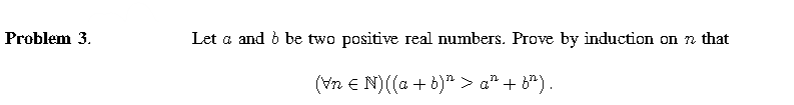 Solved Problem 3.Let a and b be ﻿two positive real numbers. | Chegg.com