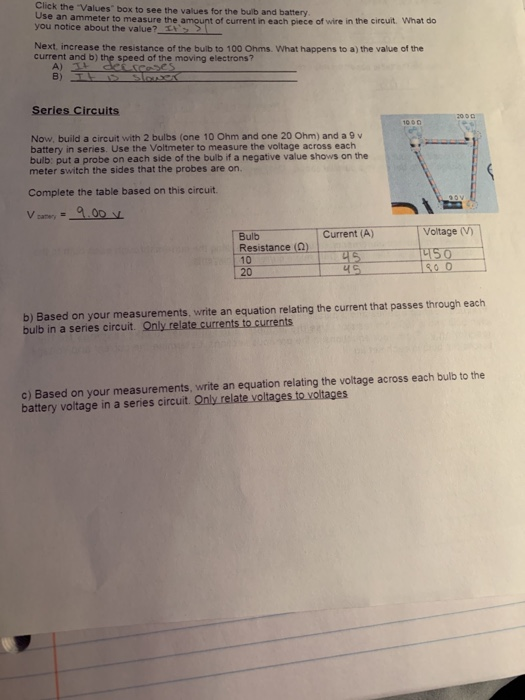 Name PHet Circuits Construction Kit Simulation Circ | Chegg.com
