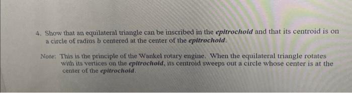 Solved 4. Show that an equilateral triangle can be inscribed | Chegg.com