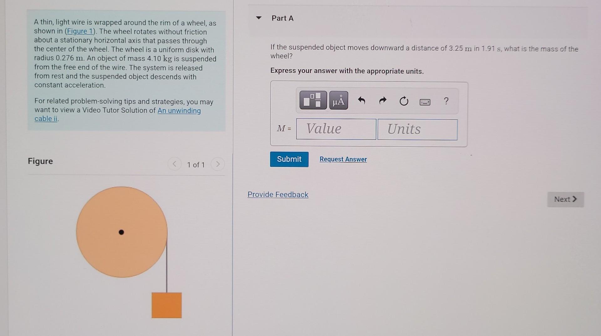 Solved A thin, light wire is wrapped around the rim of a | Chegg.com