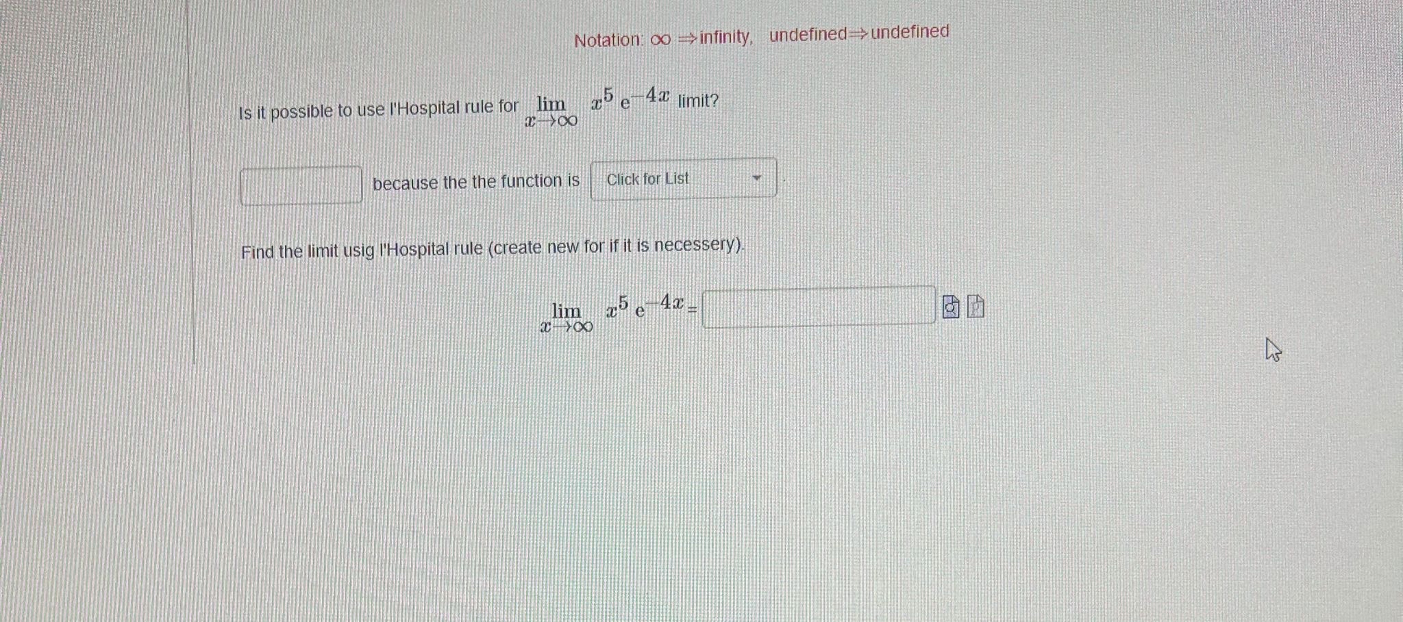 Solved Notation: ∞=> ﻿infinity, undefined => ﻿undefinedIs it | Chegg.com