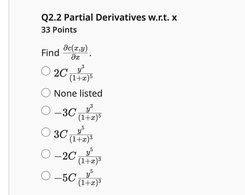 Solved Q2 ﻿Partial Derivatives66 ﻿PointsLet | Chegg.com