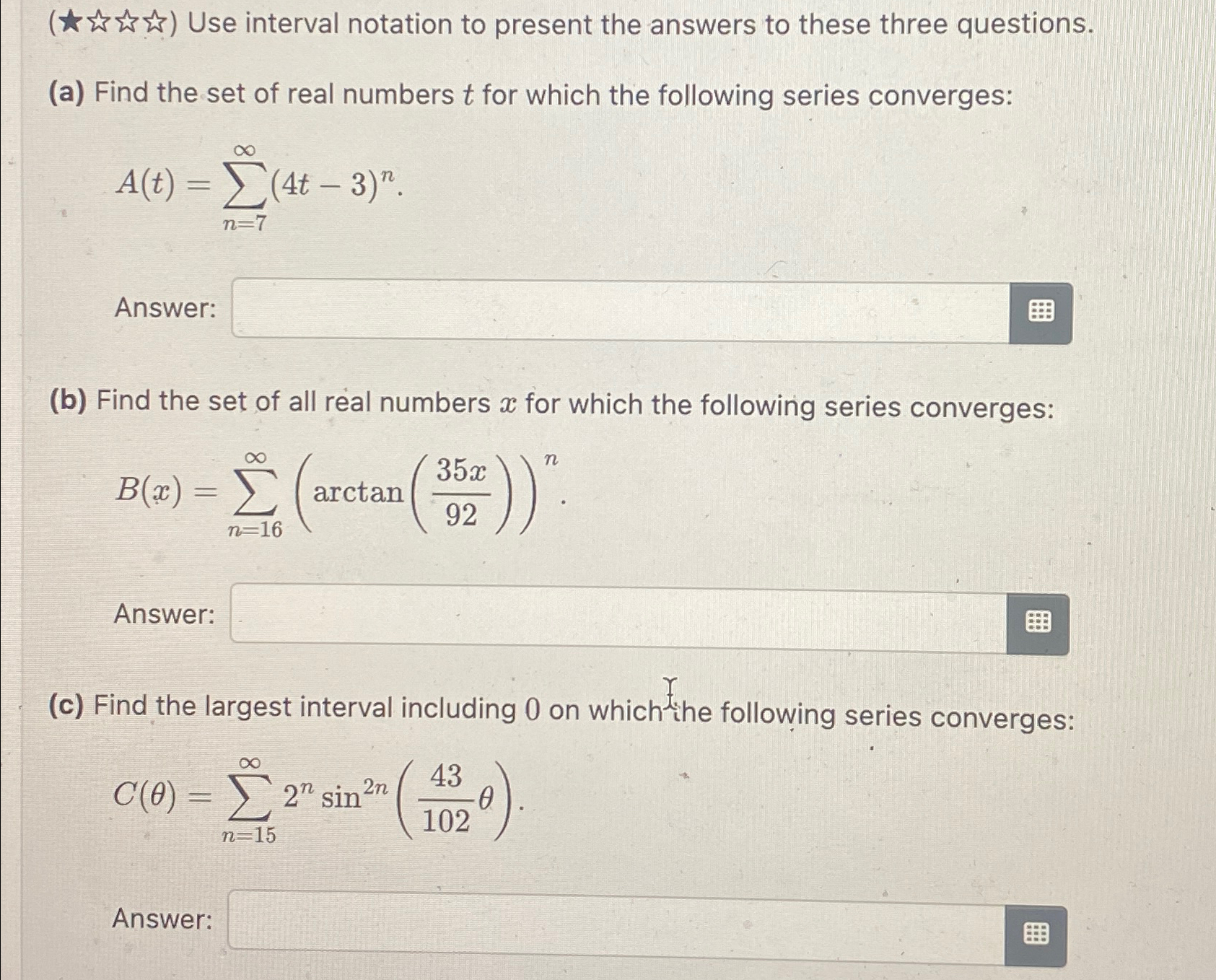 Solved (***↶↶ϖ) ﻿Use interval notation to present the | Chegg.com