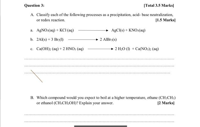 Solved A. Classify each of the following processes as a | Chegg.com