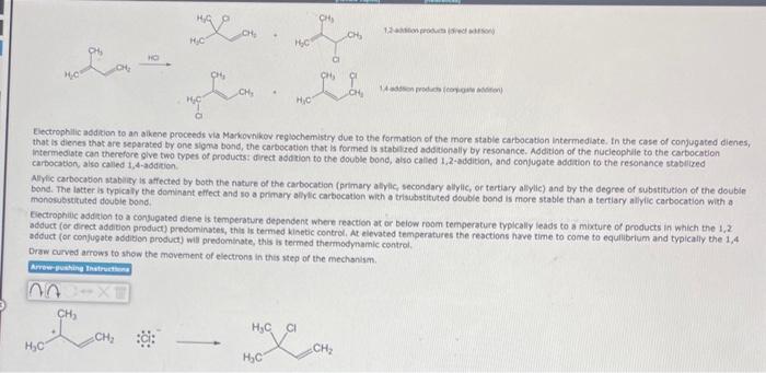 Solved 12dadtiongrobeta ifract assove Electrophilic addition | Chegg.com