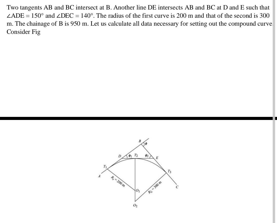 Solved Two tangents AB and BC intersect at B. Another line | Chegg.com