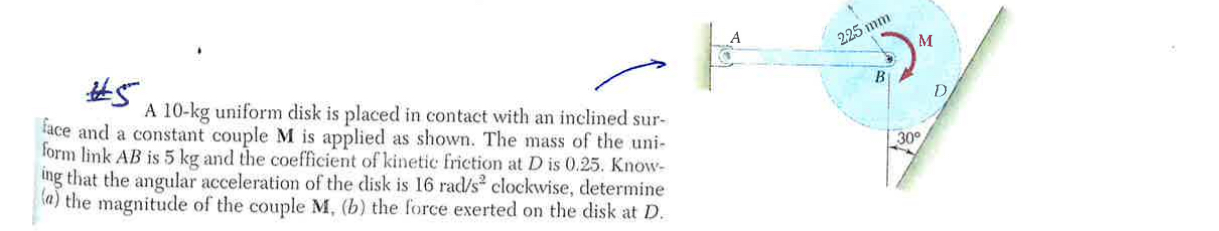Solved 45A 10-kg uniform disk is placed in contact with an | Chegg.com