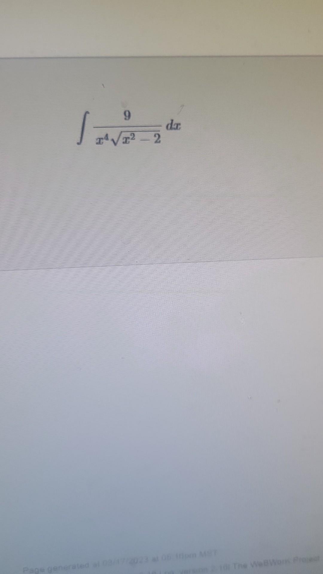 Solved ∫x4x2−29dx | Chegg.com
